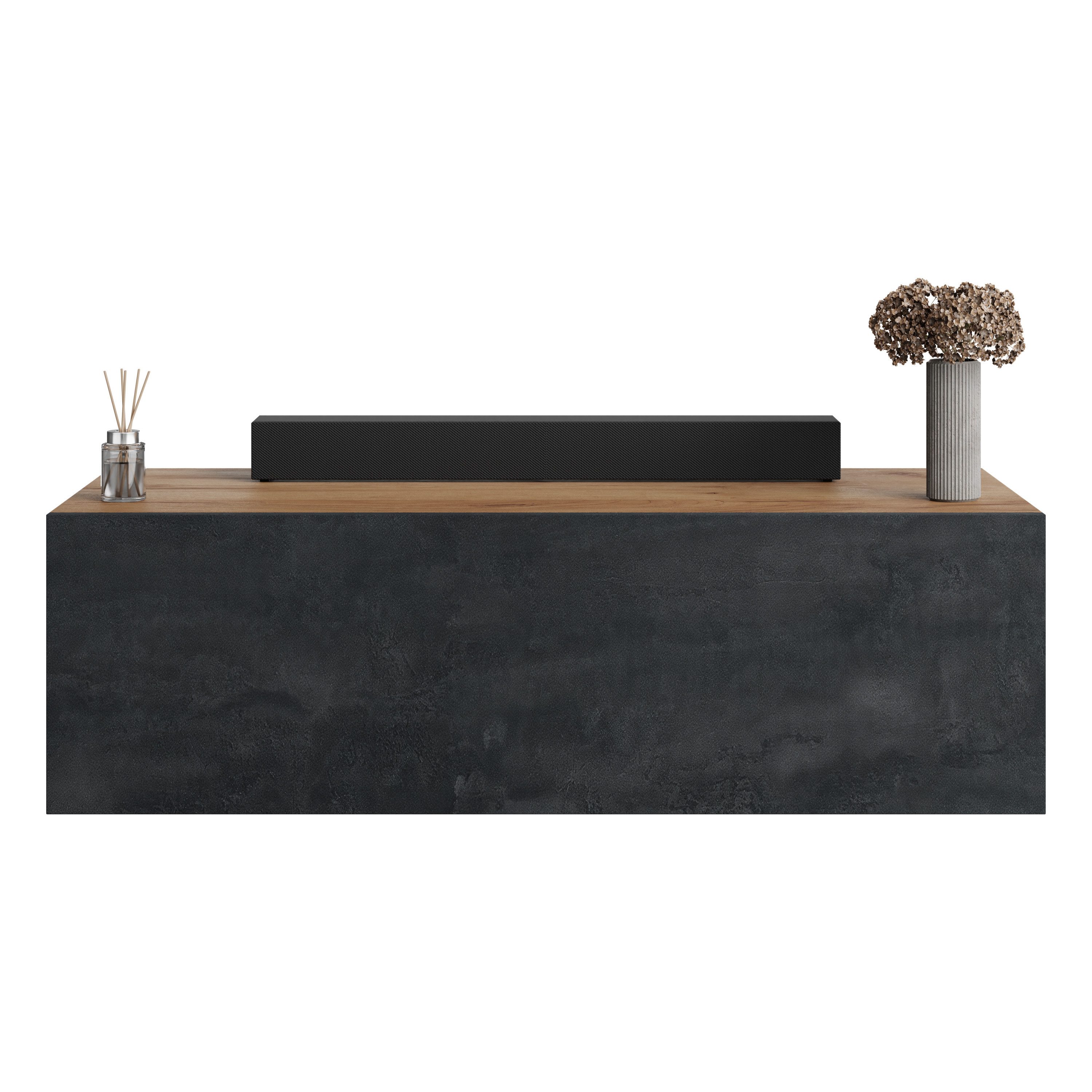Planetmöbel Garderoben Set Flur Möbel Garderobe Hängeschrank 100cm