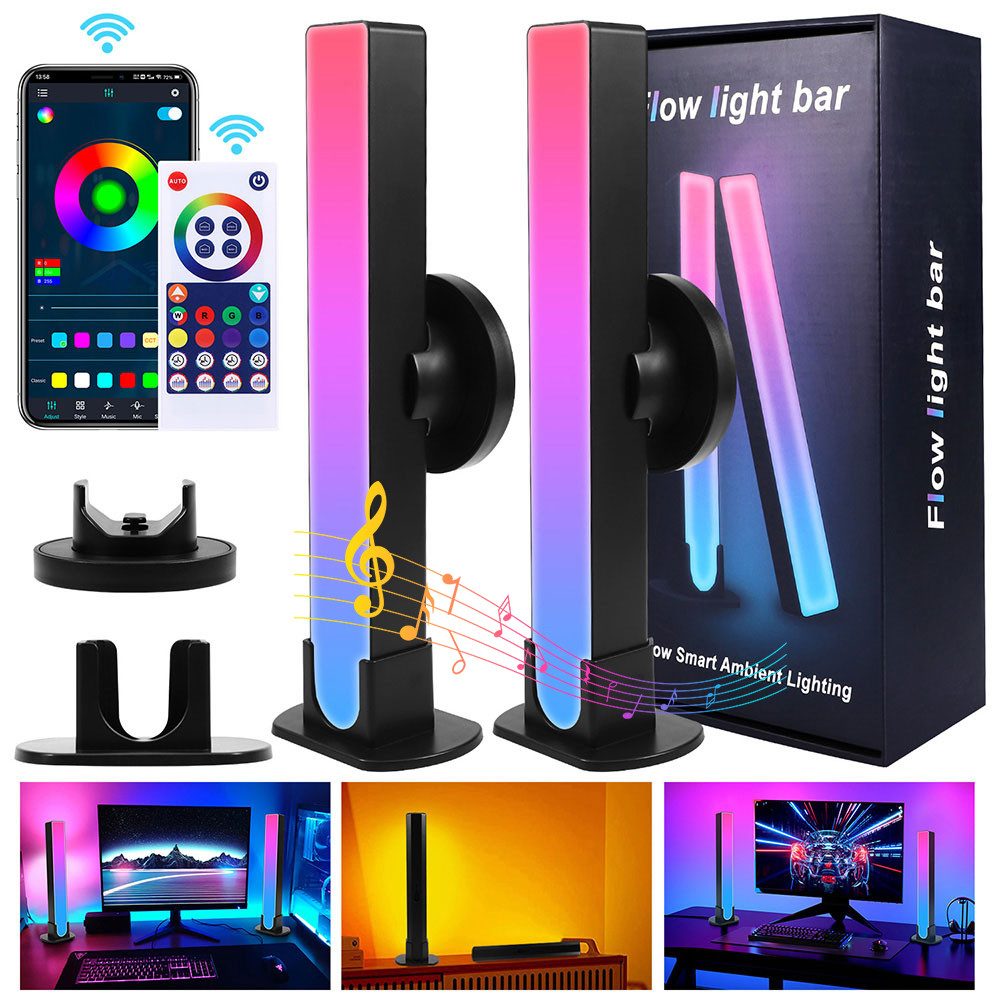 LMaxhome LED Stripe Smart RGB Lightbar Gaming-Lampe Hintergrundbeleuchtung für TV PC Deko, 2er ...