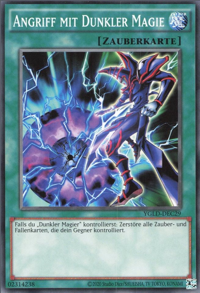 Recollectibles Sammelkarte Yugioh Karte Angriff Mit Dunkler Magie