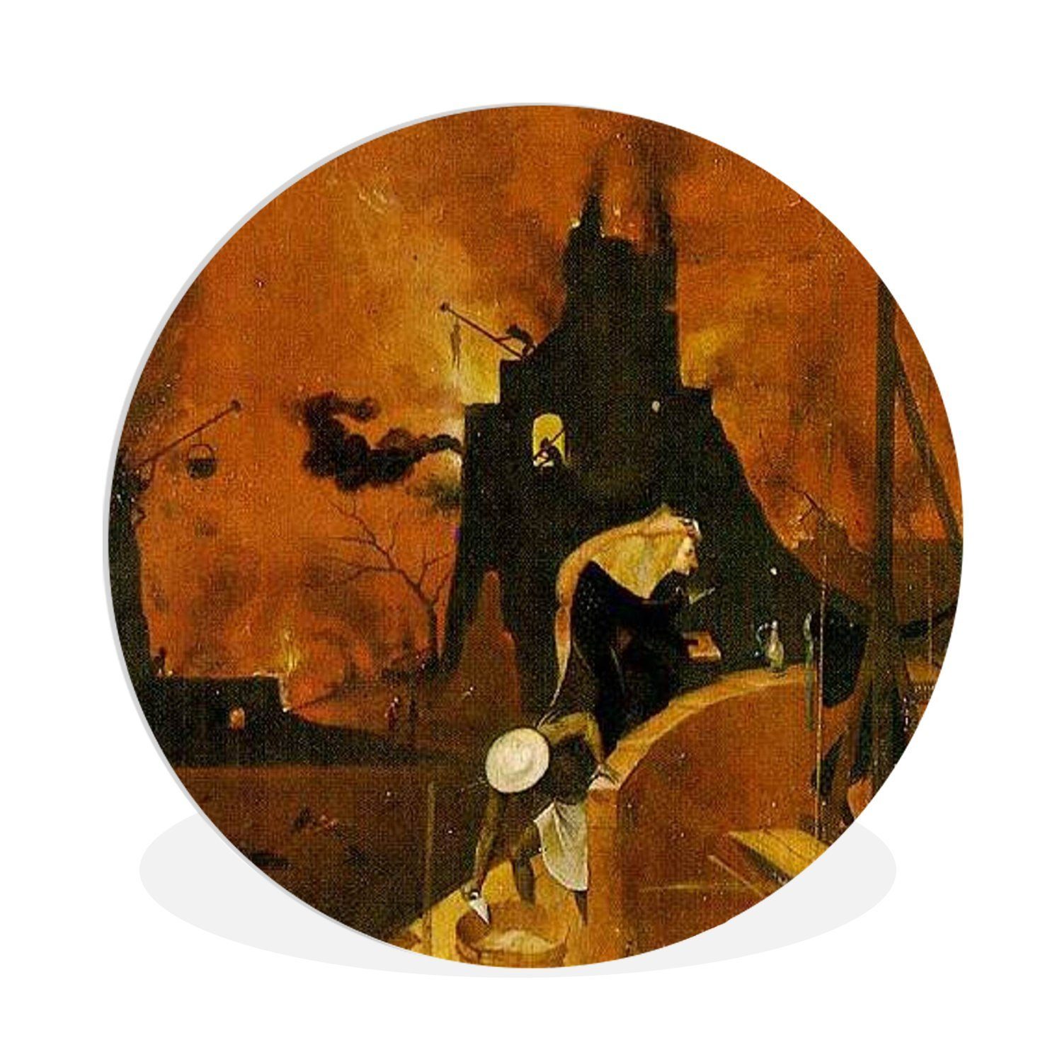 MuchoWow Gemälde Heuwaage rechter Flügel des Triptychons - Gemälde von Hieronymus Bosch, (1 St ...