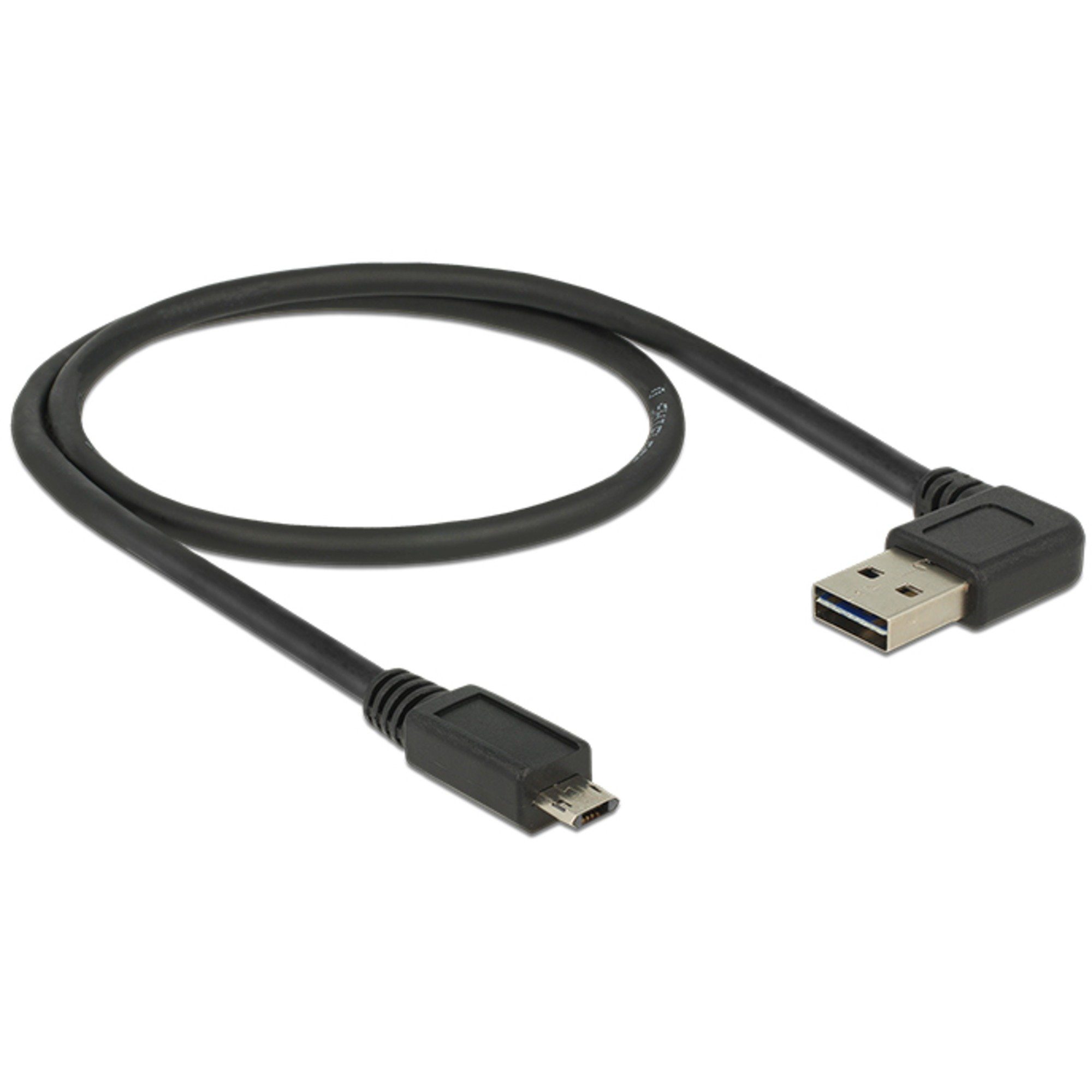 Delock EASY-USB 2.0 Kabel, USB-A Stecker > Micro-USB Stecker 90° USB ...