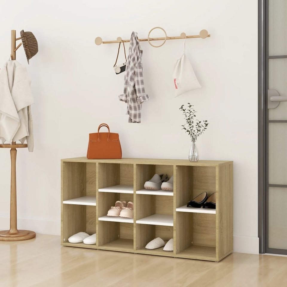 Möbelando Sideboard 3007986 In Weiß Und Sonoma Eiche Abmessungen