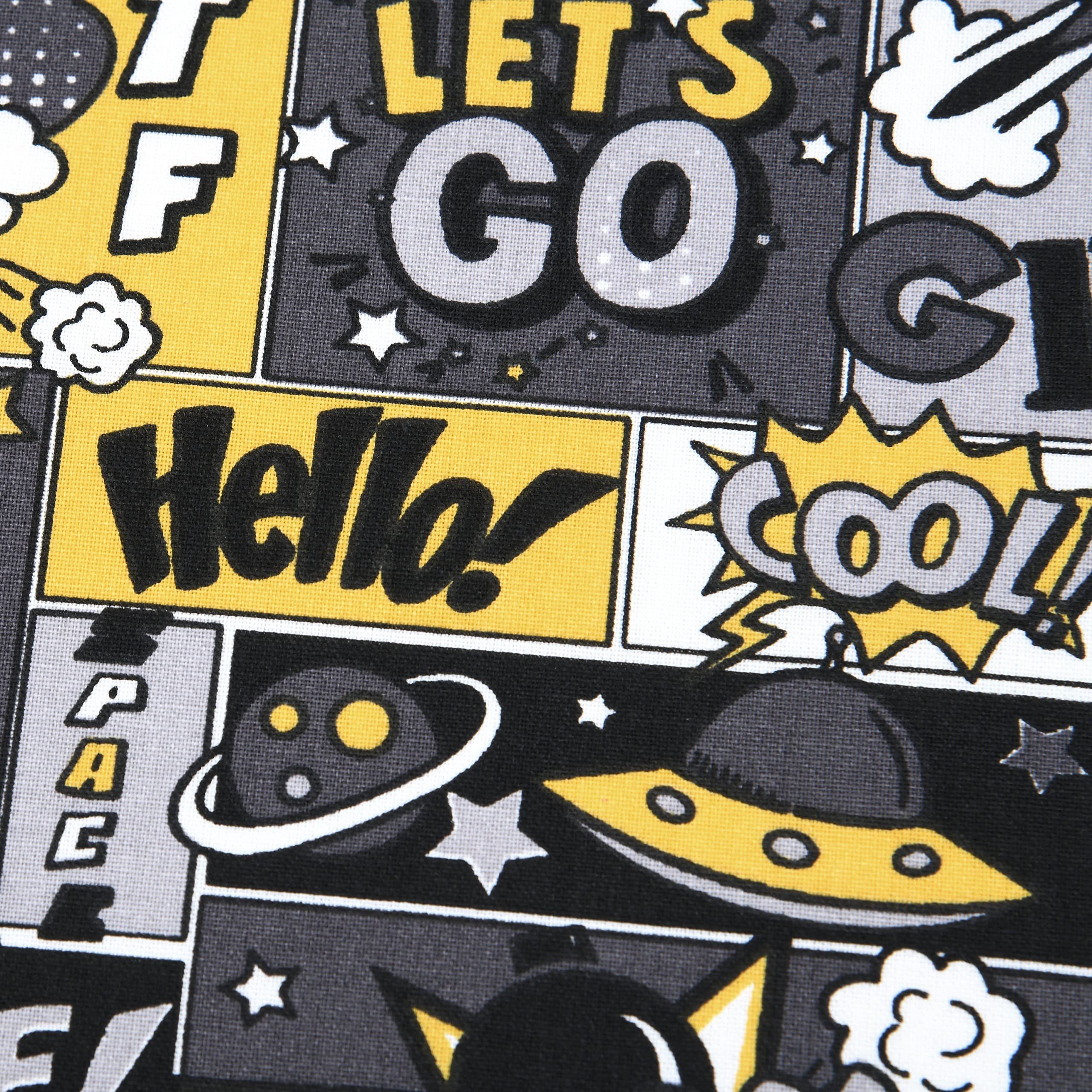 MAGAM-Stoffe Stoff "Yes You Can", Comic Kinder Baumwollstoff ÖKO-TEX ...