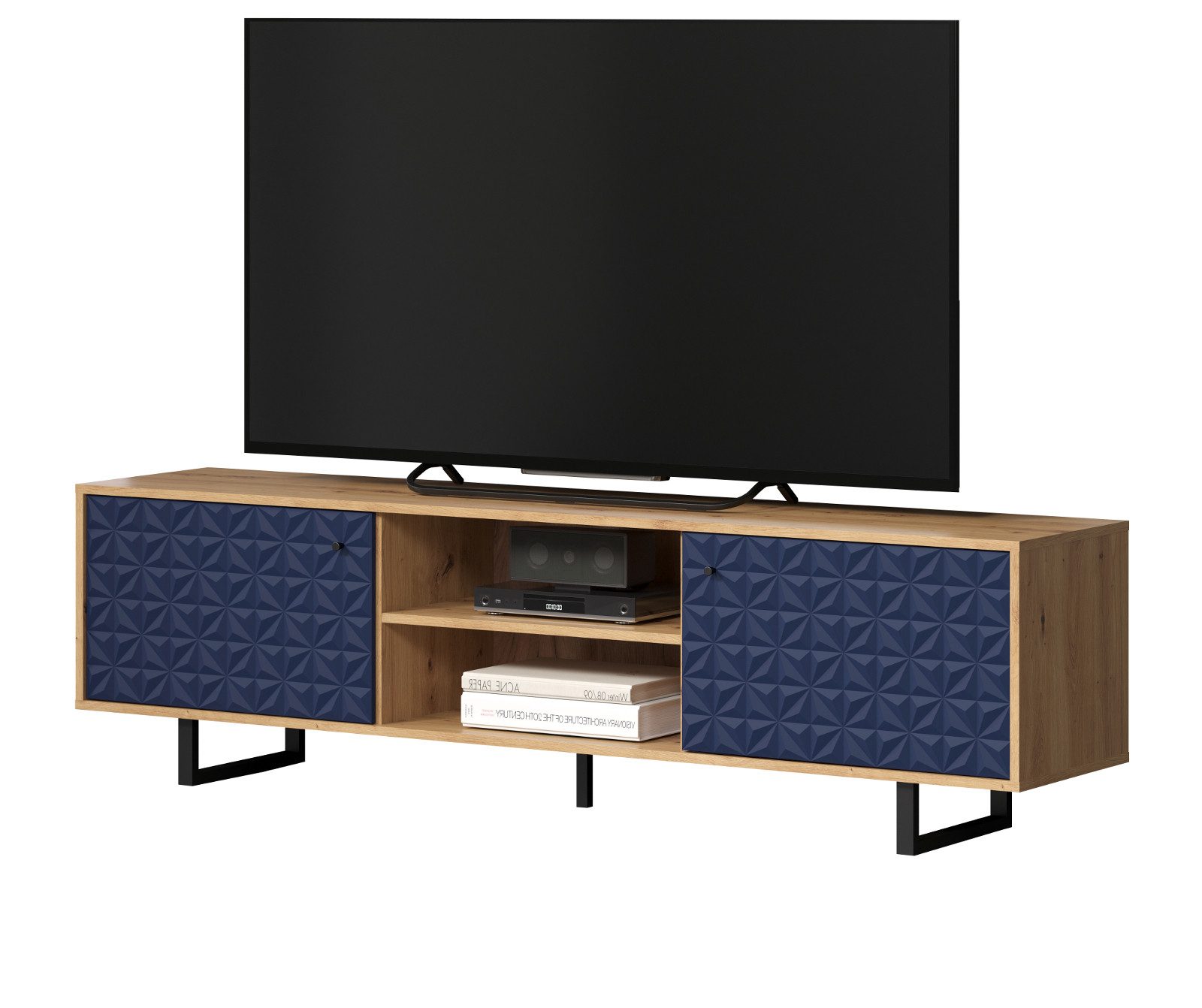 trendteam Lowboard Sentra (TV-Board in Artisan Eiche mit grün oder blau ...