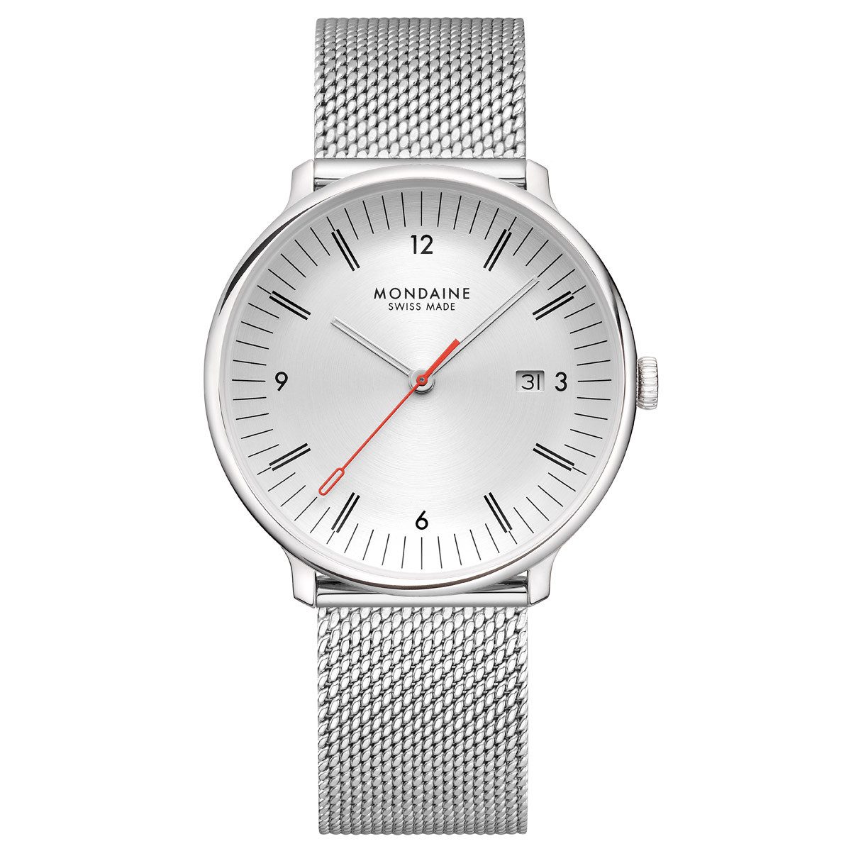 MONDAINE Quarzuhr Herren-Doppio mit Meshband