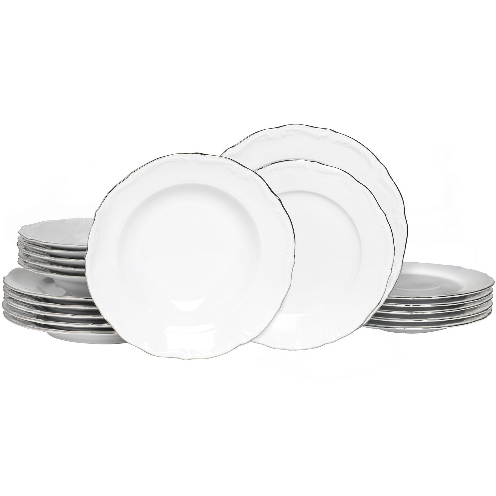 Creatable Geschirr Set 24325 18 Teiliges Teller Set Serie Maria