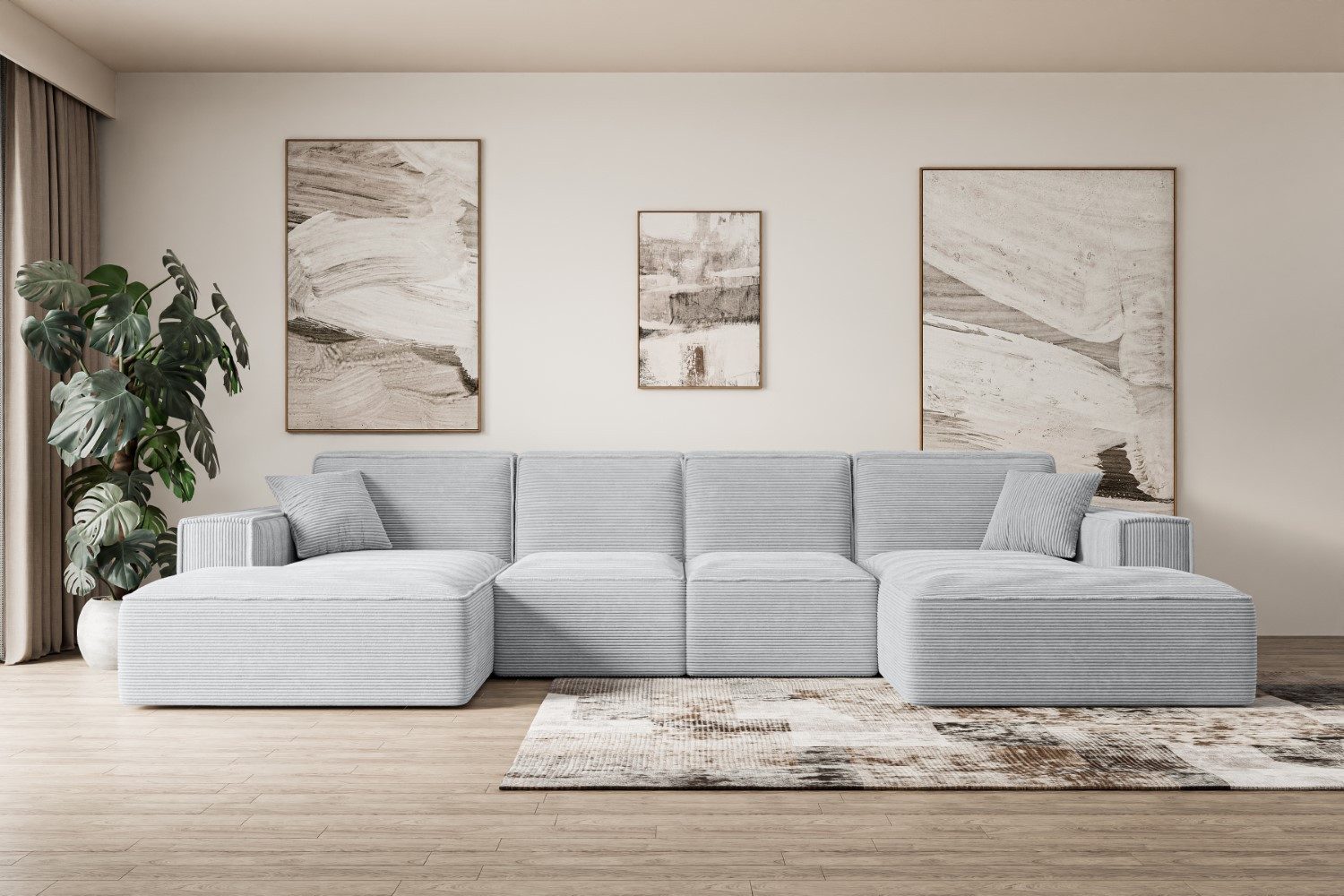 ALTDECOR Wohnlandschaft SIERRA-U, Sofa Praktische Bequeme Funktionsecke ...