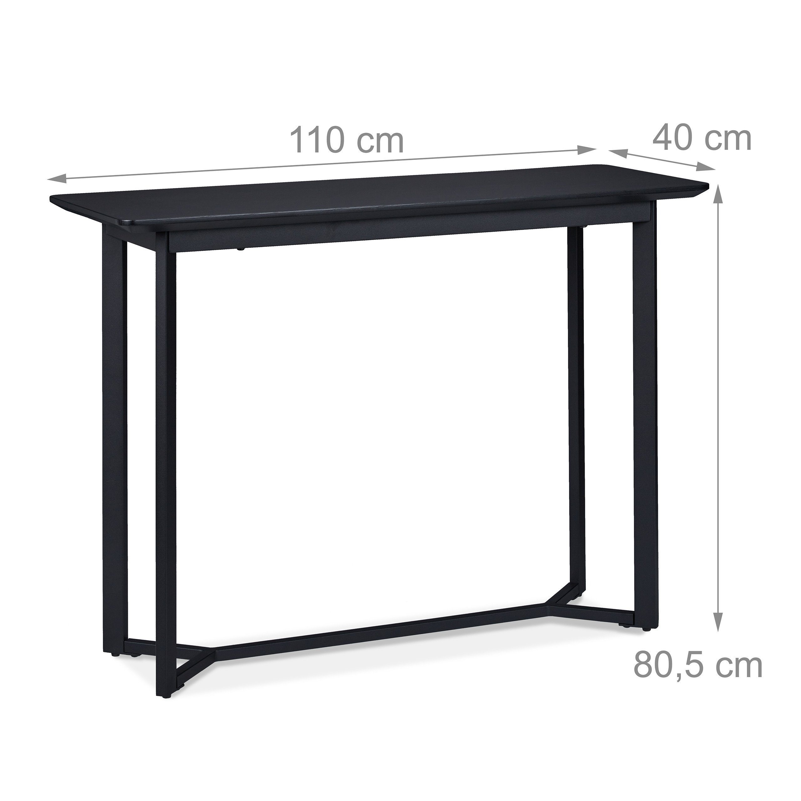 relaxdays Konsolentisch »Konsolentisch schwarz« | OTTO