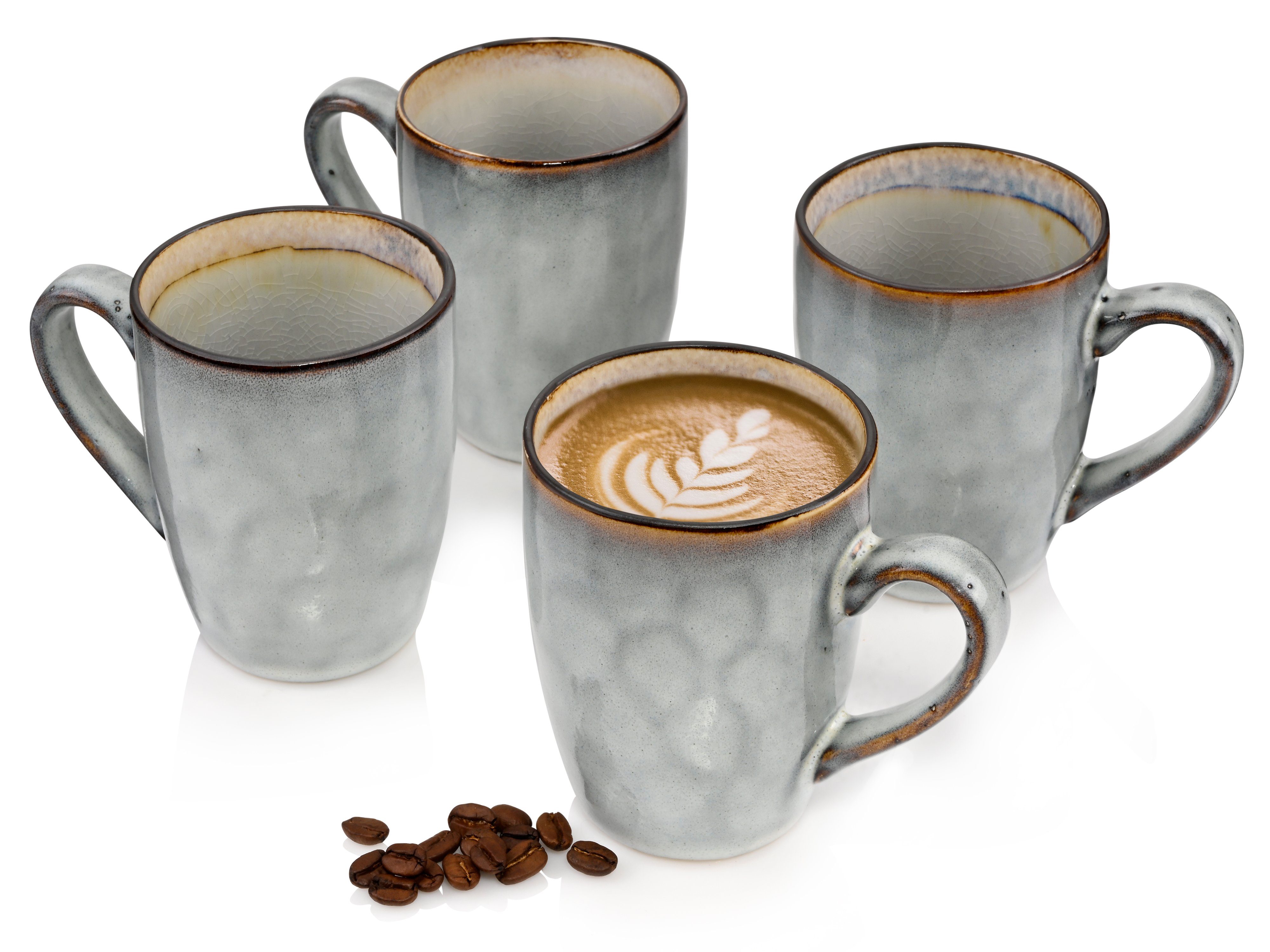SÄnger Becher Capri Lila Kaffeebecher Set Steingut 300 Ml