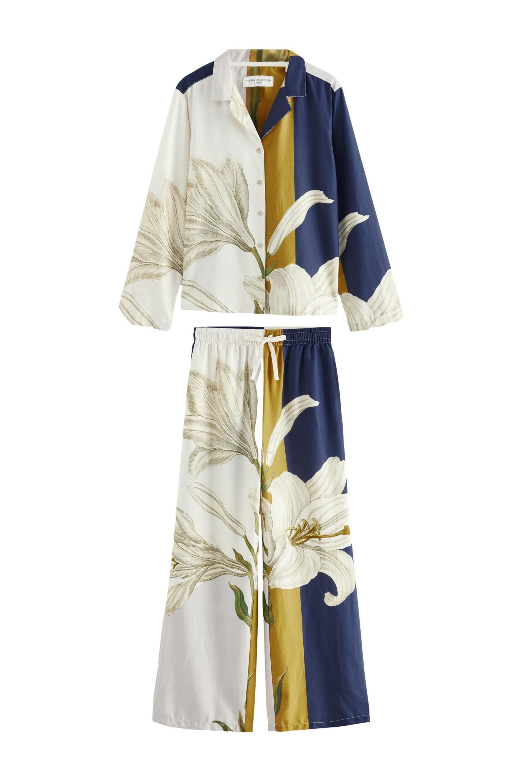 Next Pyjama Kew Collection Schlafanzug Mit Knopfleiste 2 Tlg