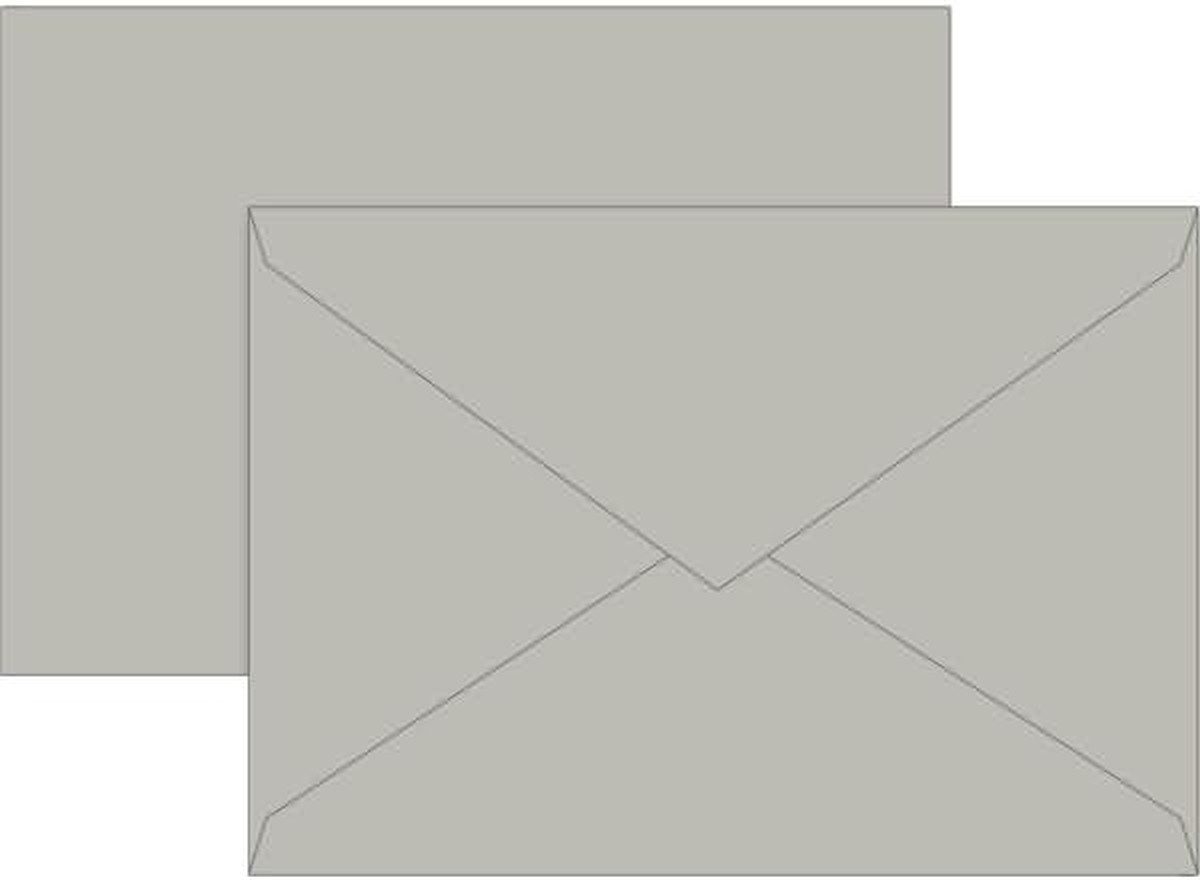 BRUNNEN Briefumschlag Briefumschläge B6 Nassklebung 80g/qm grau VE=10 Stück