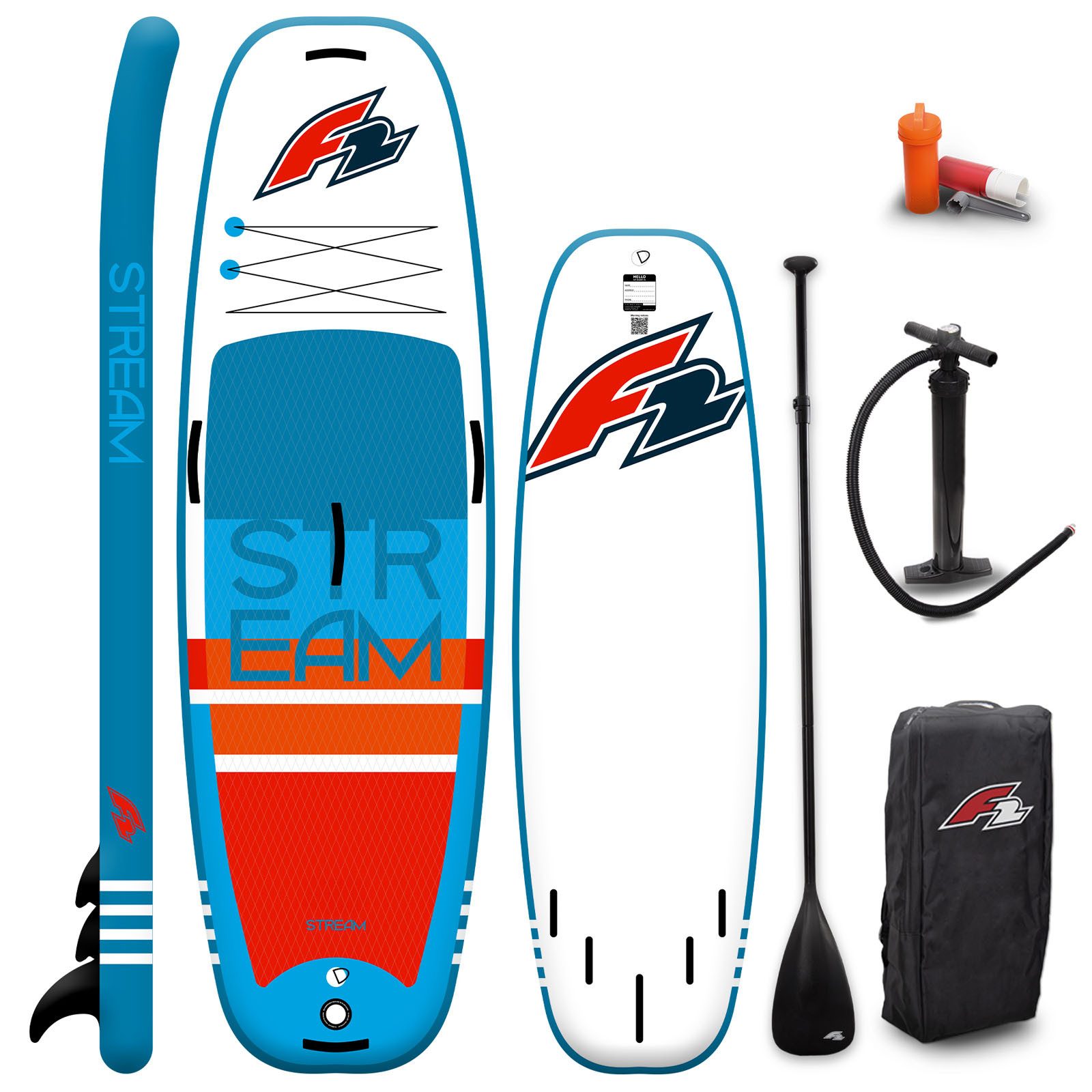 F2 SUP-Board F2 SUP Stand Up Paddle Board Stream 9'4'' Blau 2024, Stand ...