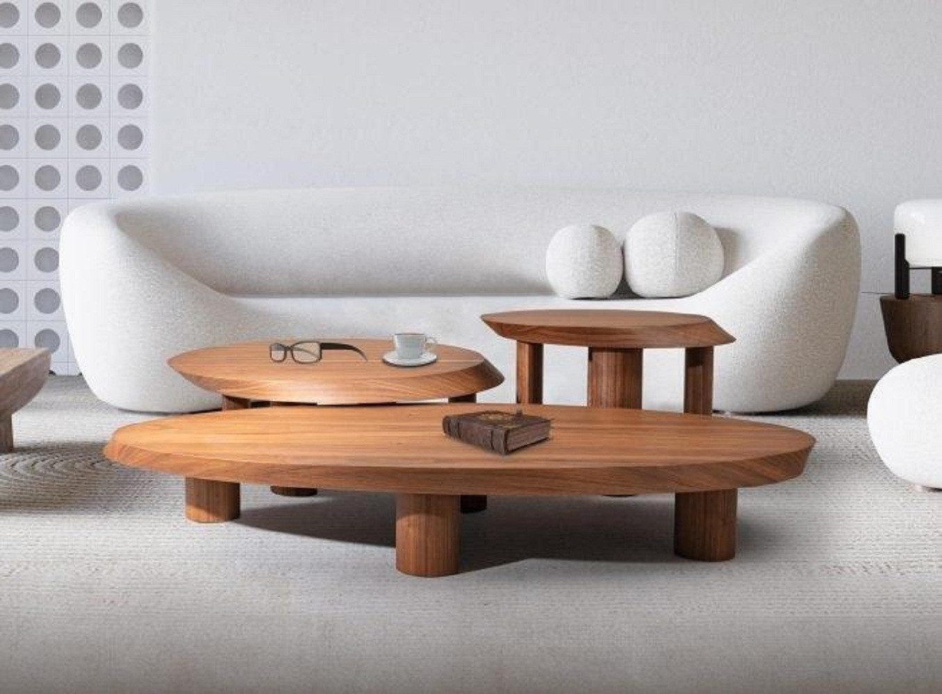 Jvmoebel Wohnzimmer Set Modern Set Besteht Aus 2х Oval Couchtische Und