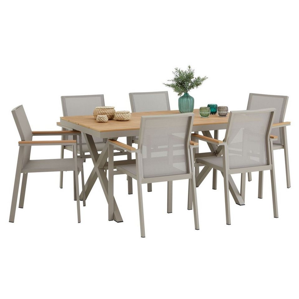 Idimex Gartenlounge Set Windy Gartenmöbel Set Mit 1 Tisch Und 6