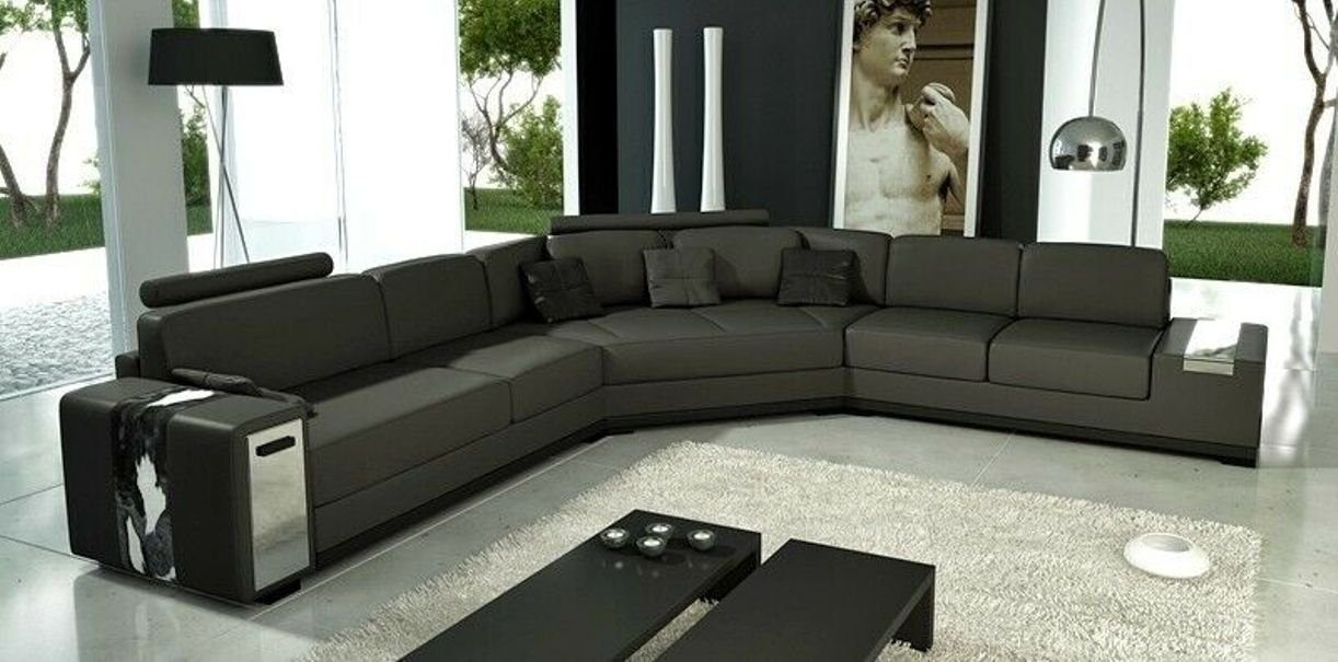 Jvmoebel Ecksofa Ledersofa Ecksofa Sofa Mit Usb Polster Designer