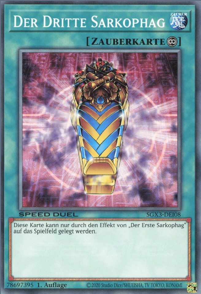 ReCollectibles Sammelkarte YuGiOh Karte Der dritte Sarkophag deutsch ... ReCollectibles Sammelkarte YuGiOh Karte Der dritte Sarkophag deutsch ...