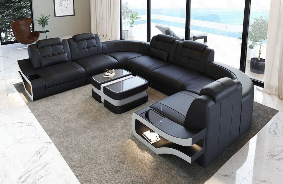 Sofa Dreams Wohnlandschaft Leder Couch Sofa Elena U Form Ledersofa U
