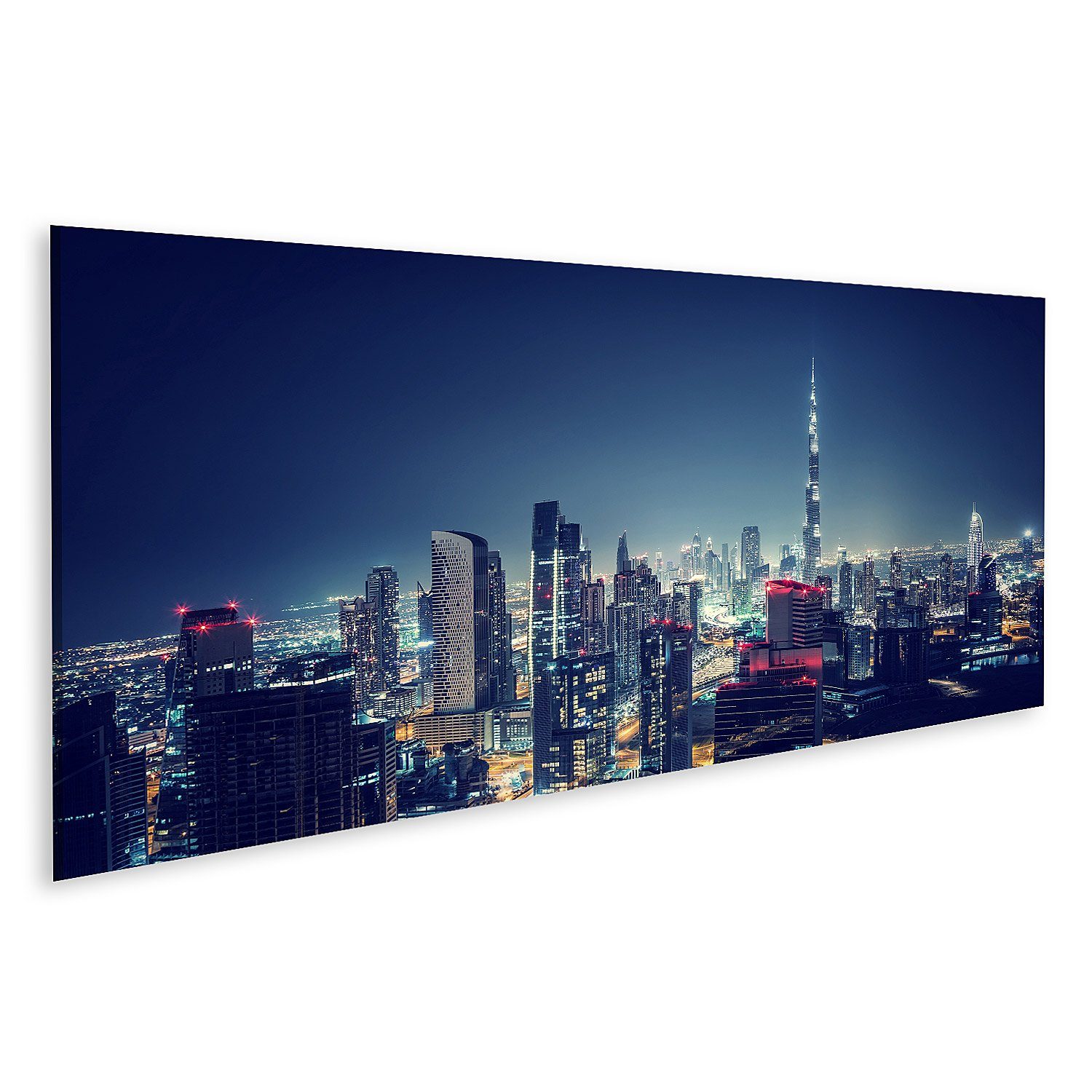 islandburner Leinwandbild Bild auf Leinwand Schöne Dubai Stadtbild Vogelperspektive An Einem Abe