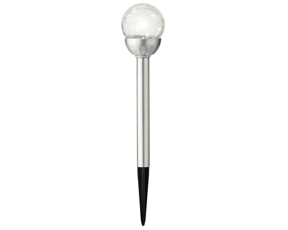 Lumineo Led Solarleuchte Led Solarleuchte Gartenstecker 30cm Edelstahl