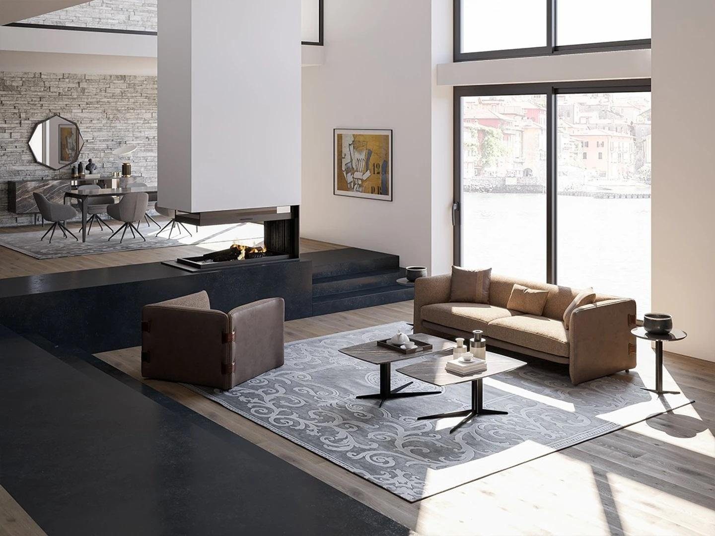 Jvmoebel Wohnzimmer Set Komplett Möbel 6tlg Modern Dreisitzer Sofa
