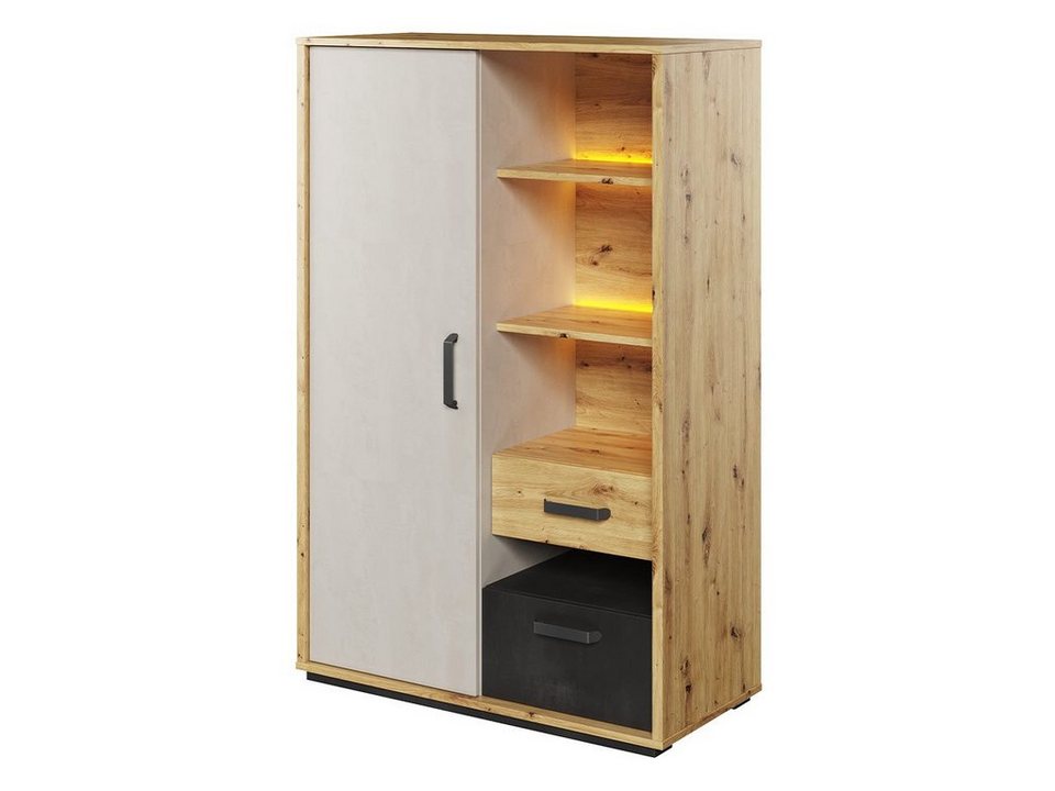 Mirjan24 Kommode 1d2s Qubic Qb05 Mit Drehtür Und Zwei Schubladen