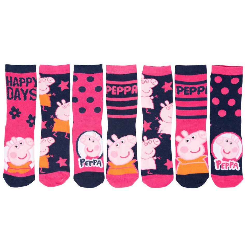 United Labels® Socken Peppa Wutz Socken Für Mädchen Kindersocken Pink
