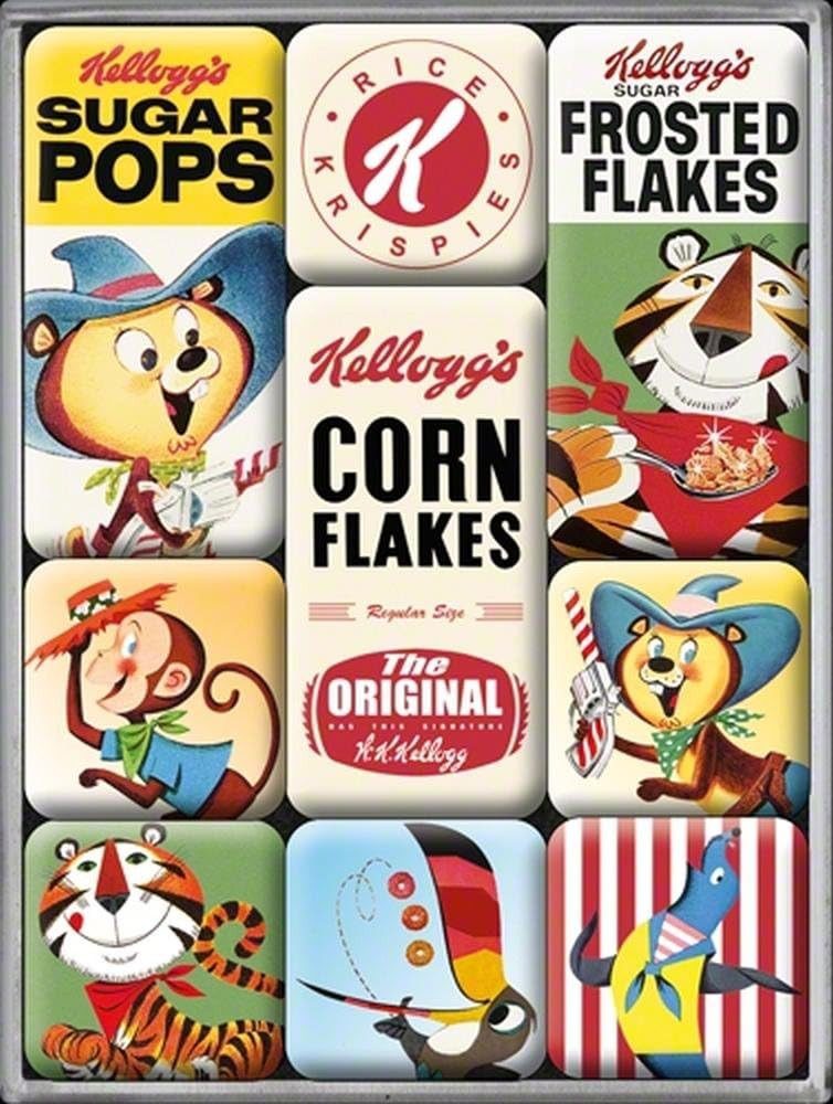 Nostalgic-Art Magnet 9tlg. Magnetset - Kellogs Corn Flakes