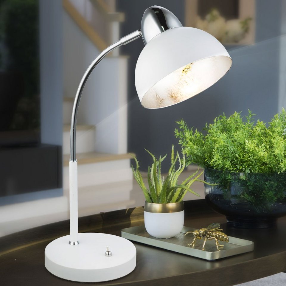 Etc Shop Tischleuchte Lese Lampe Nacht Schreib Tisch Leuchte Weiß