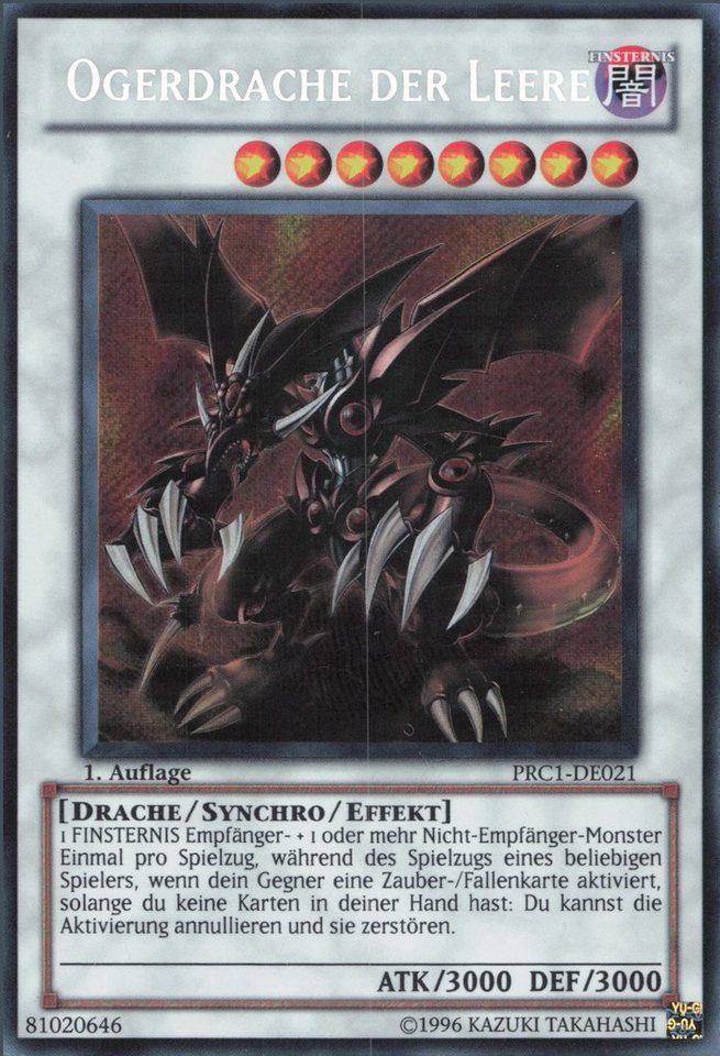 Recollectibles Sammelkarte Yugioh Karte Ogerdrache Der Leere Yu Gi Oh