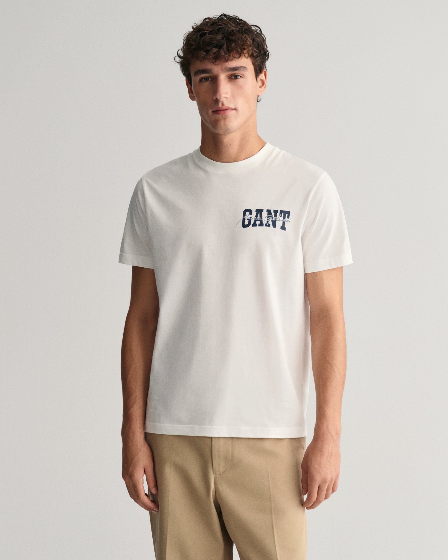 Gant T-Shirt GANT Arch Script Graphic T-Shirt mehrfarbiger Print