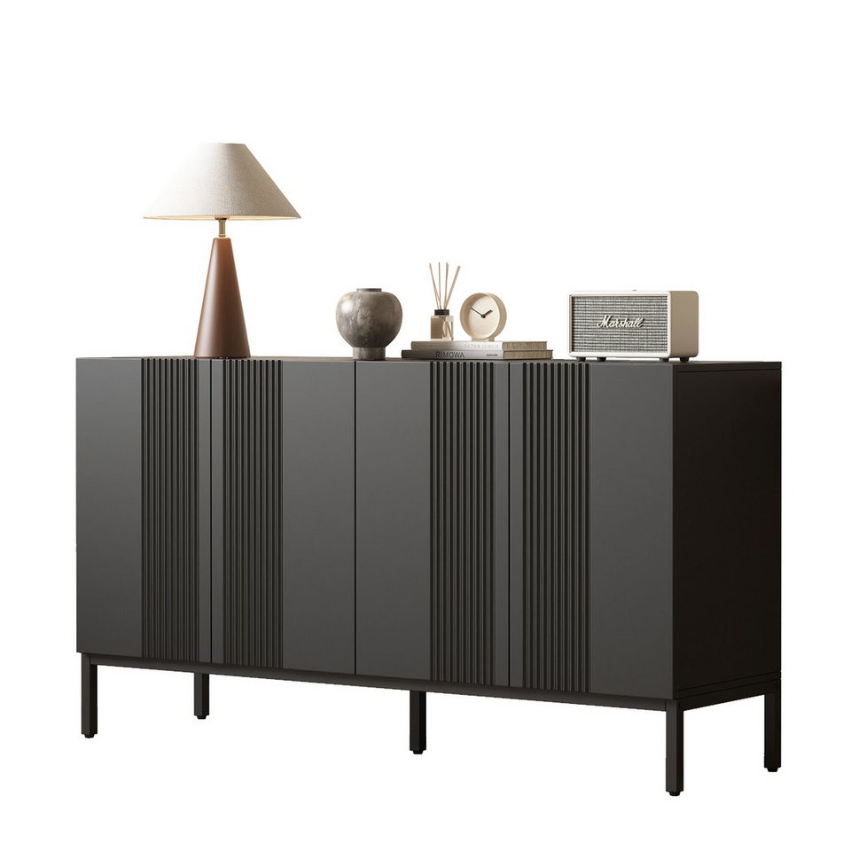 Okwish Sideboard Modernes Küchenschrank Anrichte Modernes 4 Türiges