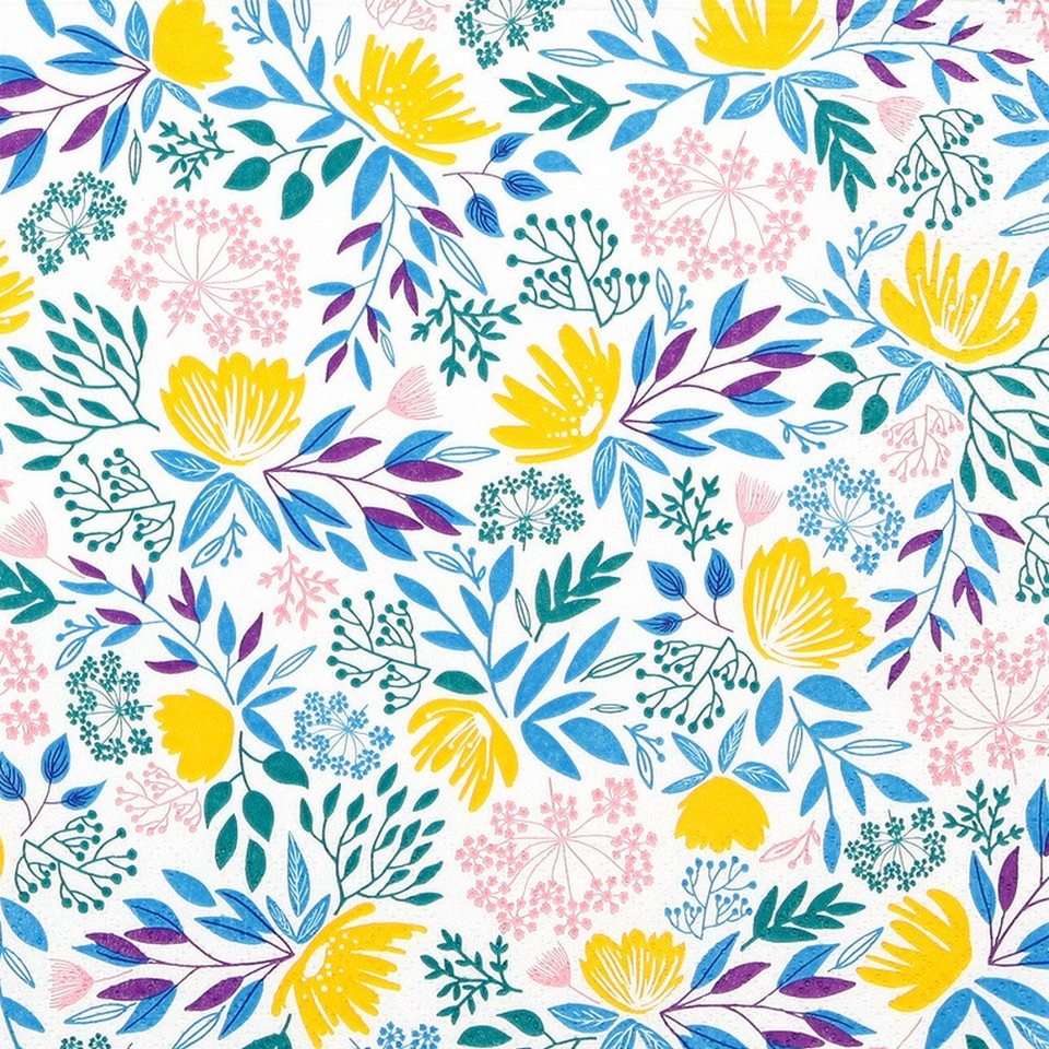 Home Fashion Papierserviette Rp 20 Servietten Floral Pattern Rich