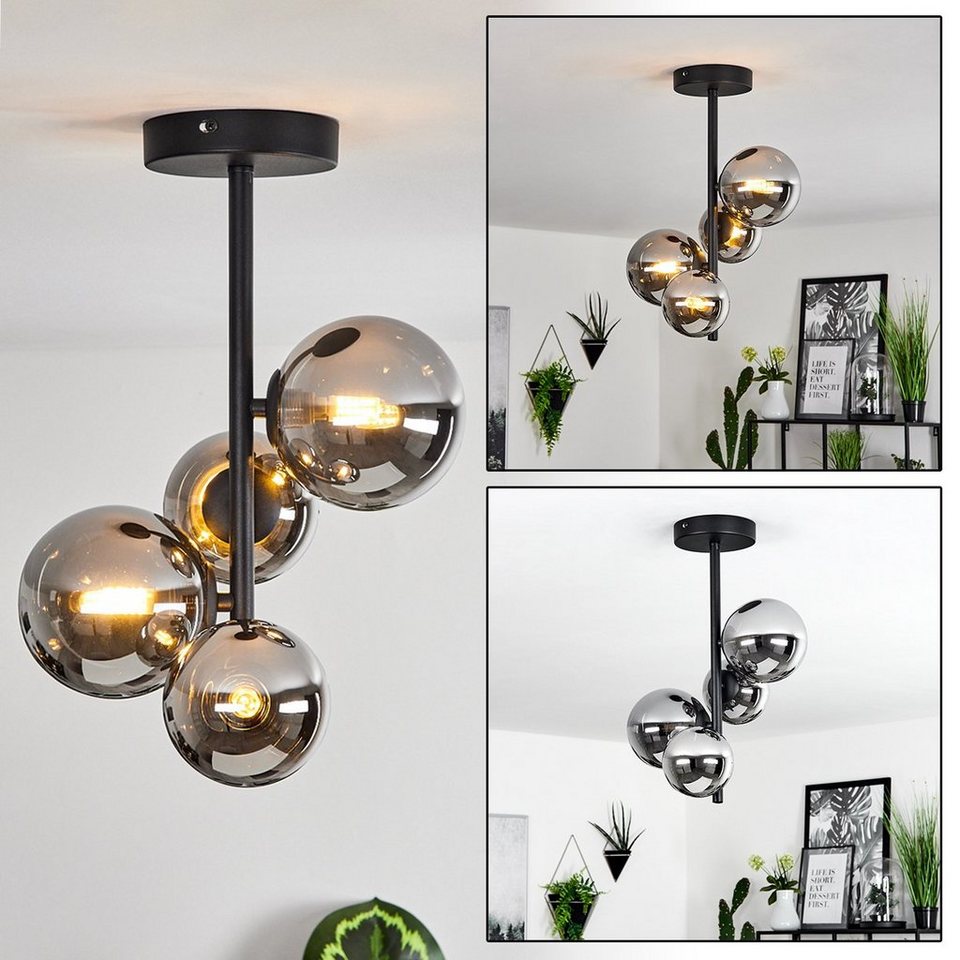 Hofstein Deckenleuchte Isorella Moderne Deckenlampe Aus Metallglas