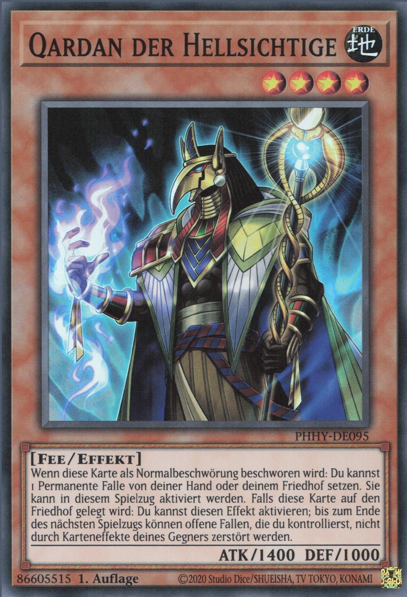 ᐅ ReCollectibles Sammelkarte YuGiOh Karte Qardan der Hellsichtige deutsch, Yu-Gi-Oh! Karte PHHY ...