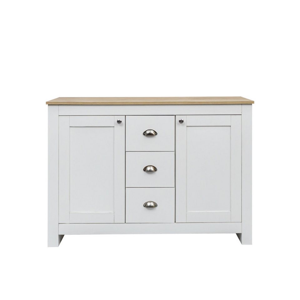 Modfu Sideboard Warmweißer Holz Kommode Kommode Im Landhausstil 1 St