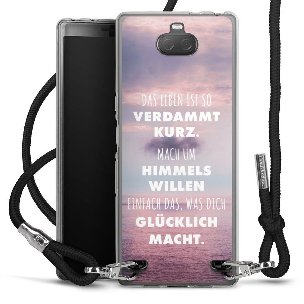 Deindesign Handyhülle Glück Spruch Statement Das Leben Ist So Verdammt