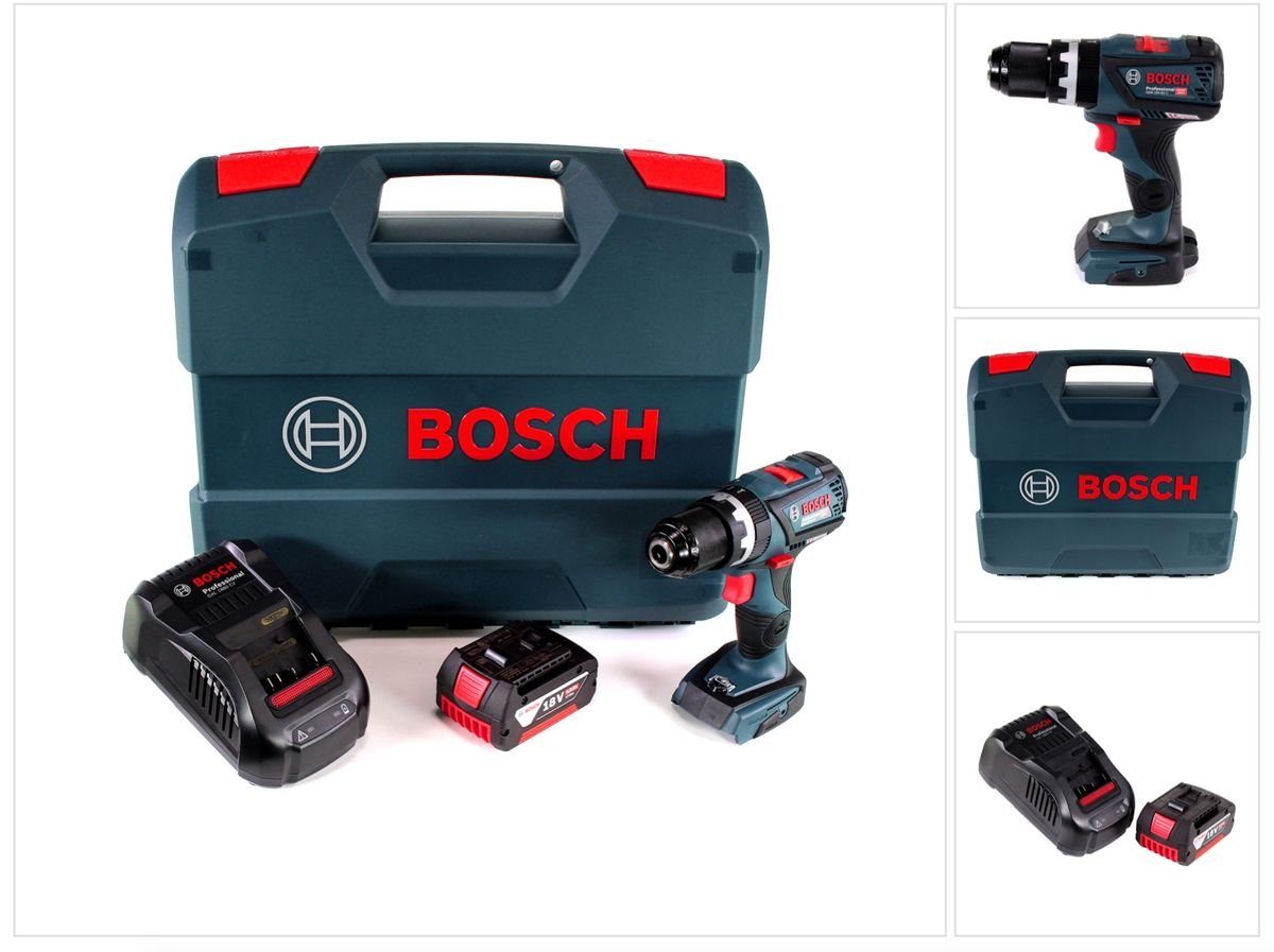 Schlagbohrmaschine Bosch GSB 18V-60 C Akku Schlagbohrschrauber Brushless 18V 60Nm + 1x Akku 5 ...