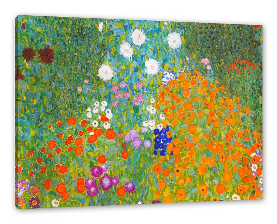 Pixxprint Leinwandbild Gustav Klimt Bauerngarten Gustav Klimt