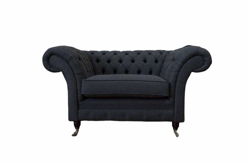 Jvmoebel Sessel Grauer Chesterfield Sessel 15 Sitzer Sofa Couch