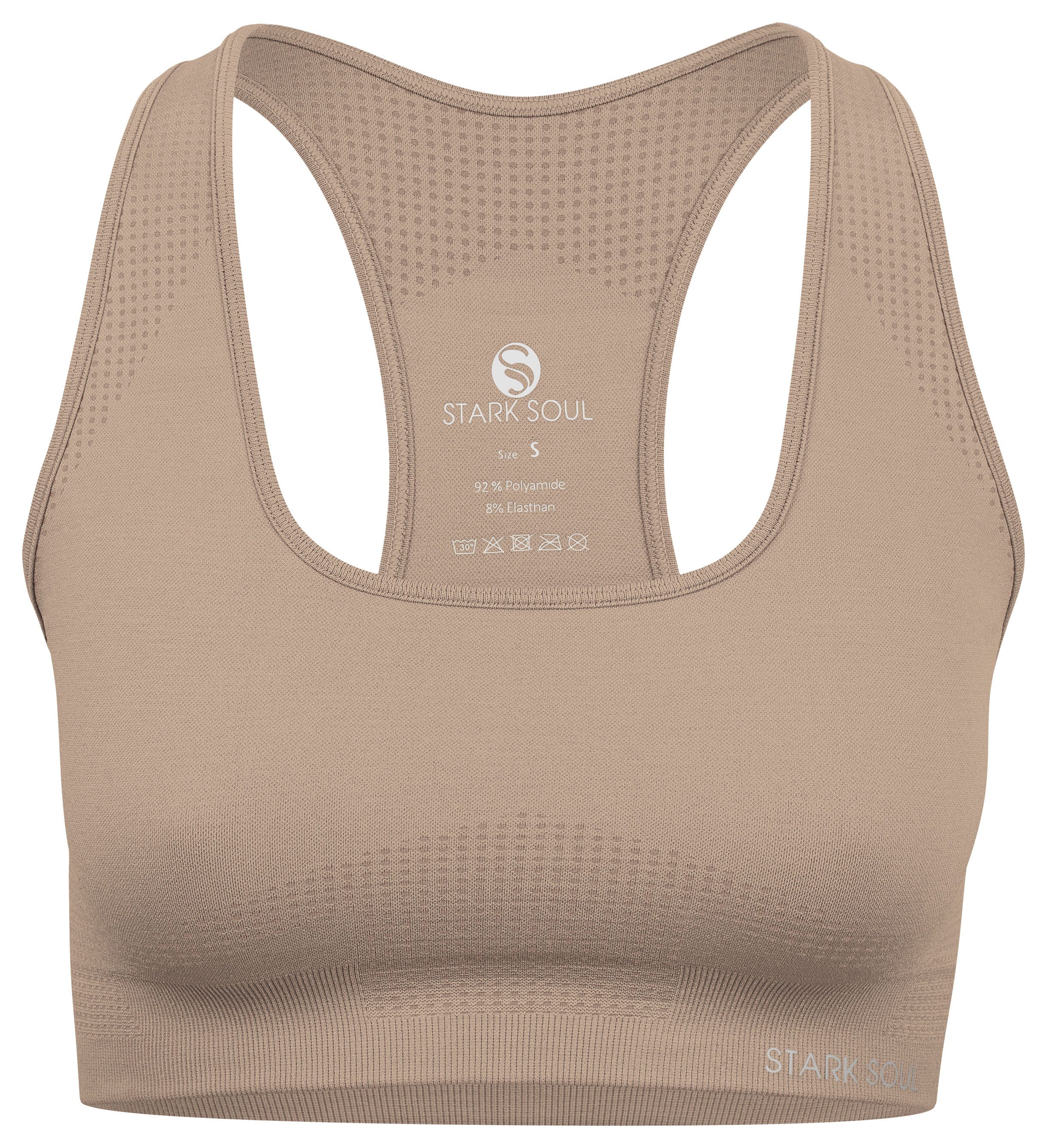 Stark Soul® Sporttop Sport Bra "reflect" Racerback, herausnehmbare Cups ...