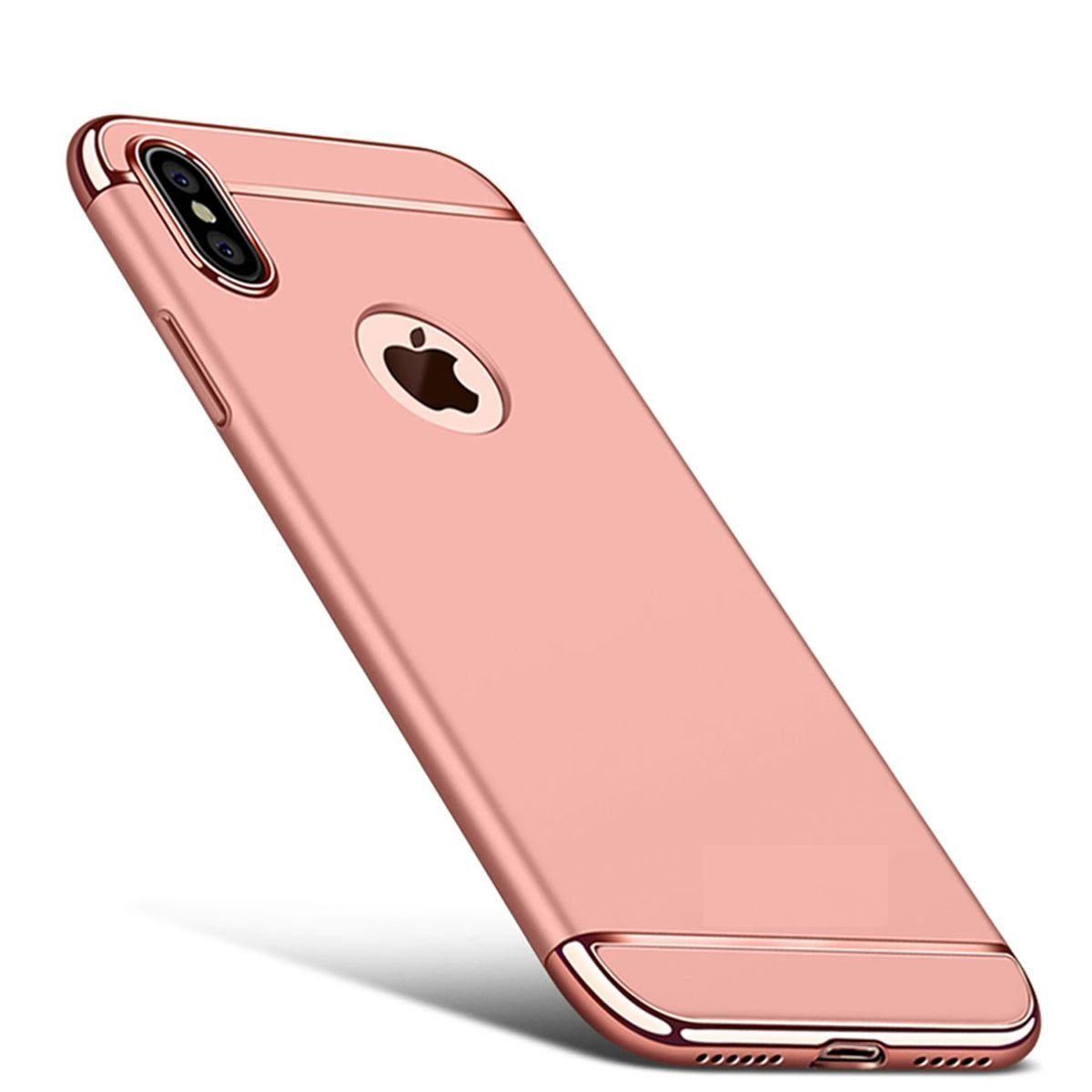 Handyhülle, Apple iPhone XS Handyhülle Backcover Rosa