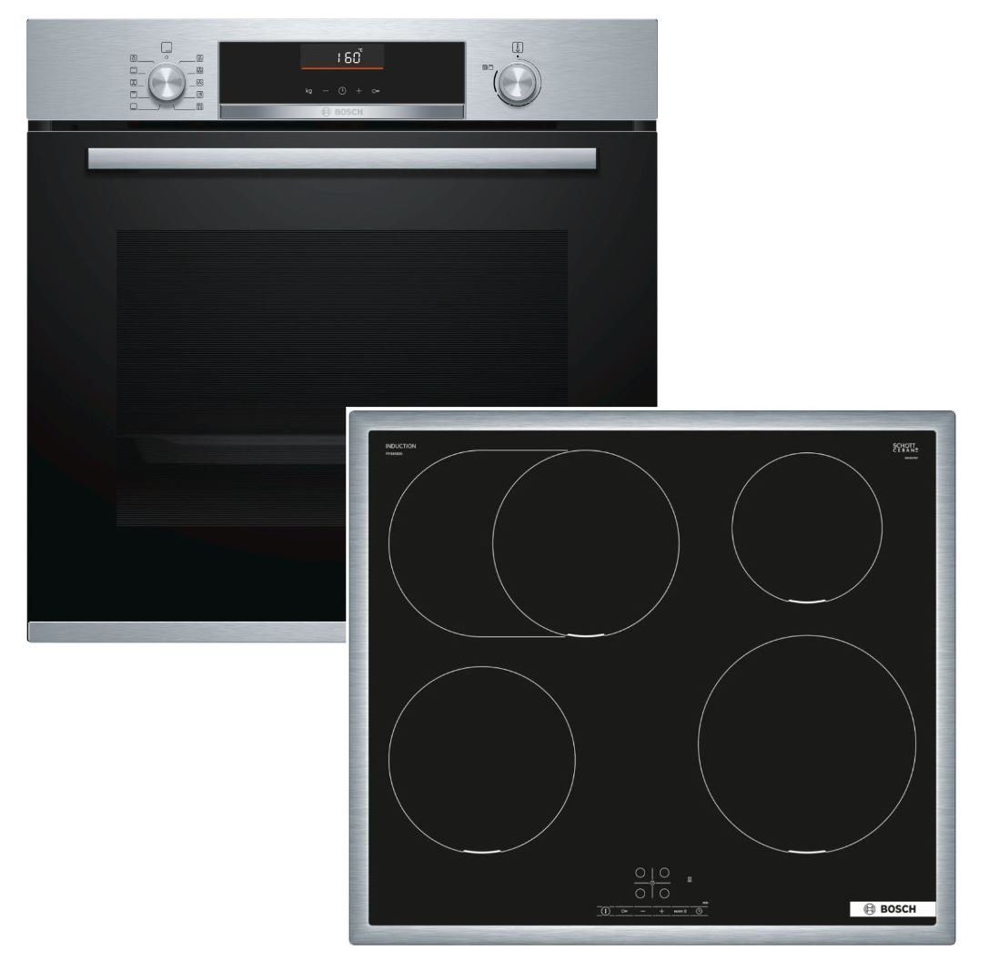 Bosch Backofen Set Bosch Backofen 71 Liter Mit Induktionskochfeld 60 Cm
