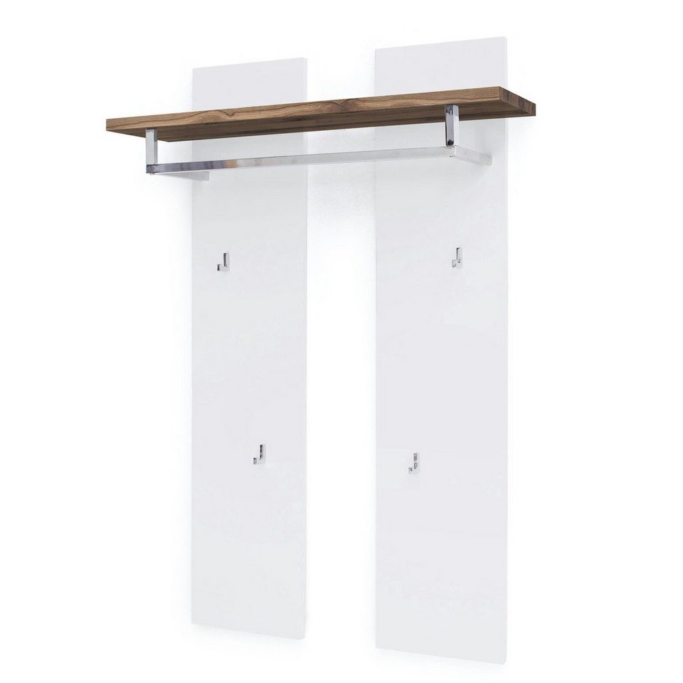 Newroom Wandpaneel Kalea Weiß Wandpaneel Modern Garderobe Wandgarderobe