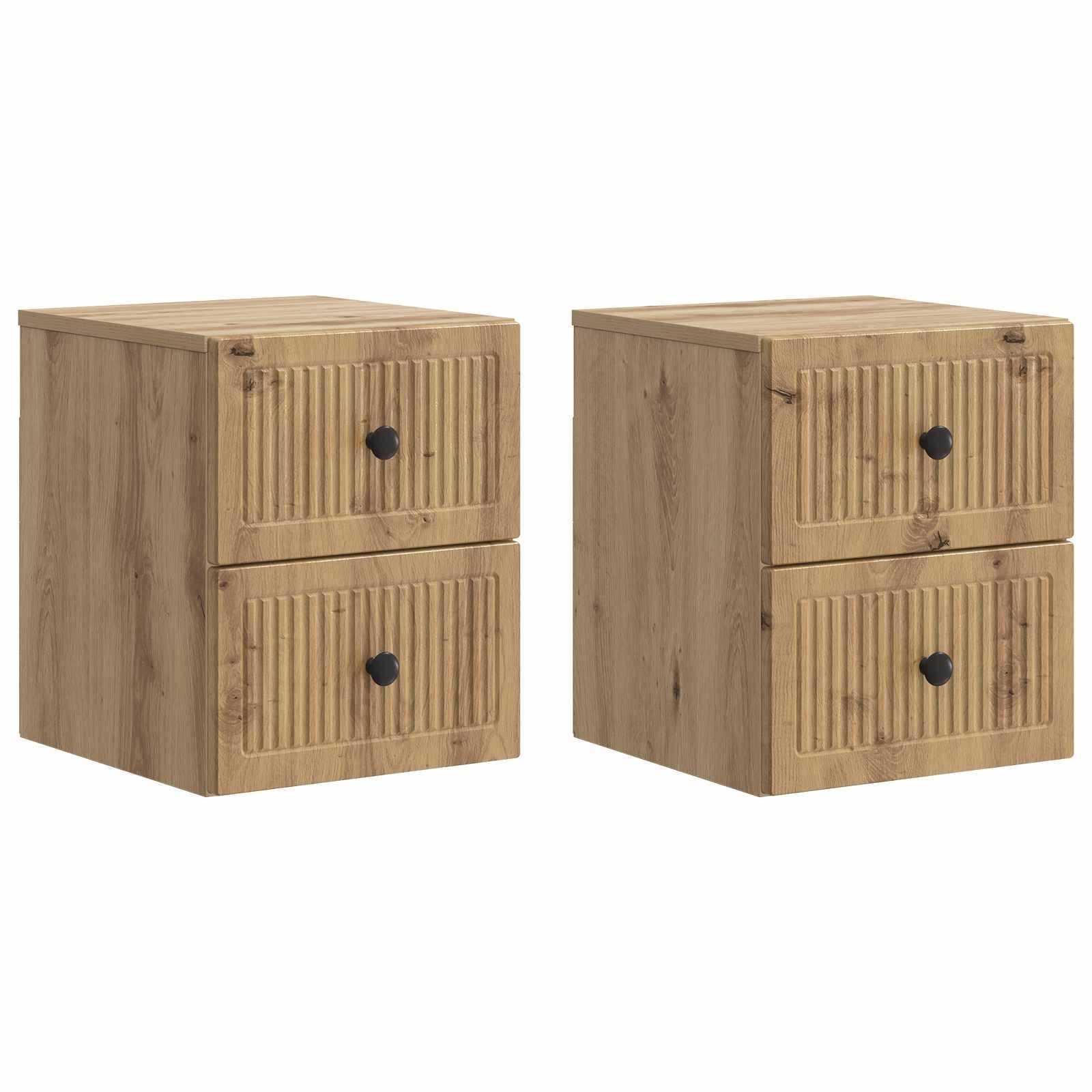 vidaXL Nachttisch 33 x 34,5 x 43 cm Nachttisch hängend 2er Set ...