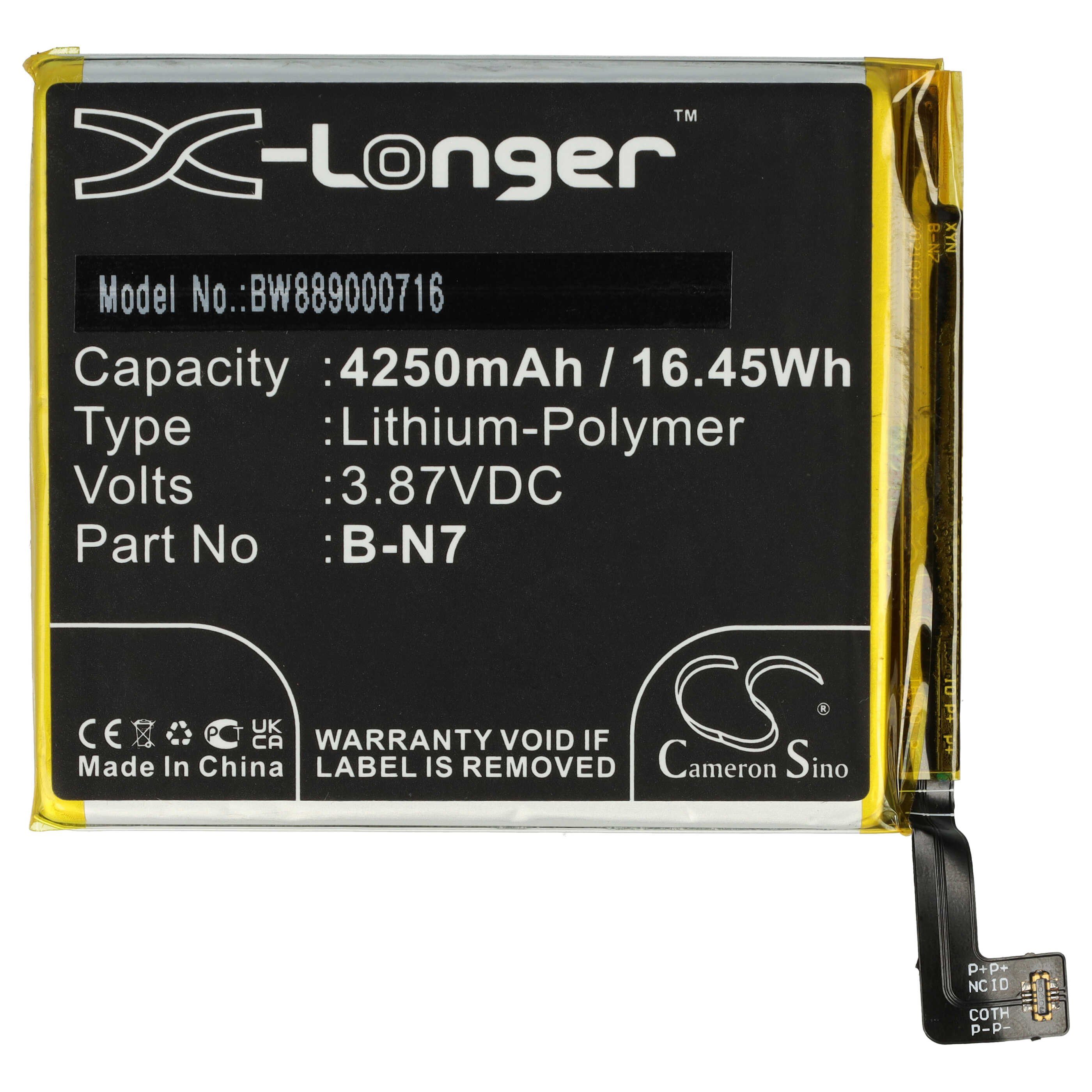 vhbw Ersatz für Vivo B-N7 für Smartphone / Mobilfunk (4250 mAh, 3,87 V, Smartphone-Akku Li ...