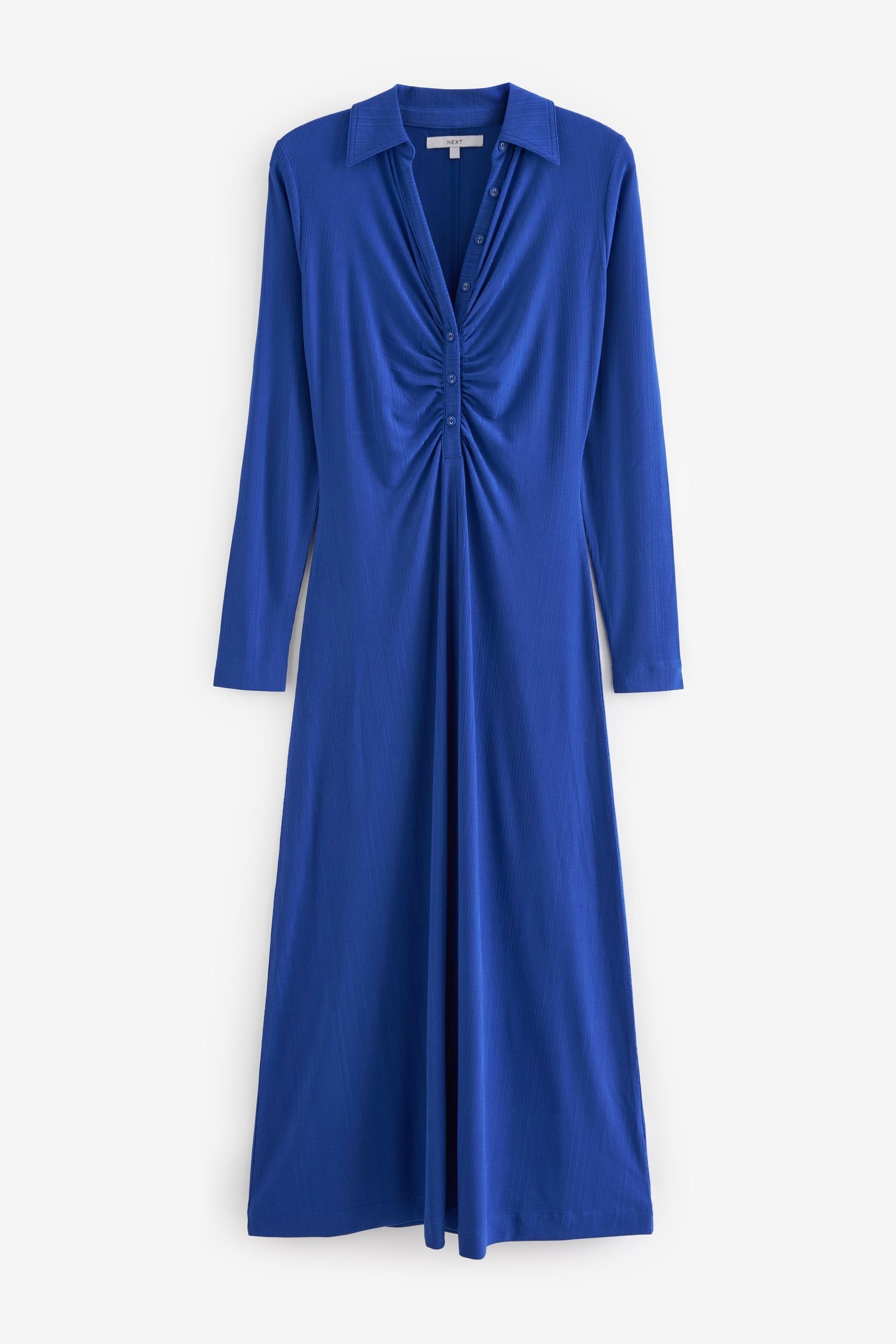 Next Midikleid Langärmeliges Midikleid Mit Geraffter Front 1 Tlg