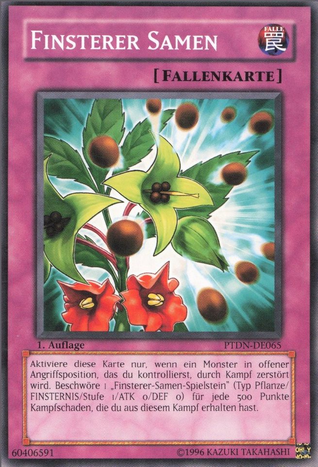 Recollectibles Sammelkarte Yugioh Karte Finsterer Samen Deutsch Yu Gi