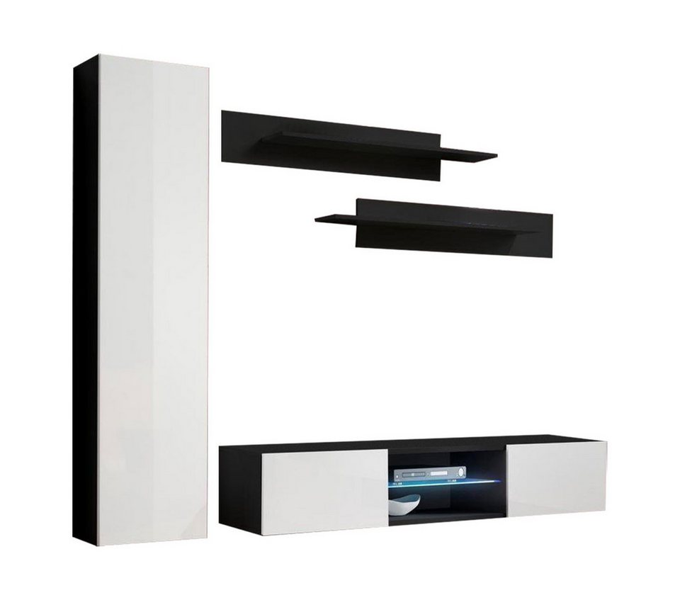 Jvmoebel Wohnzimmer Set Wohnzimmer Luxus Einrichtung Set 4tlg Wohnwand