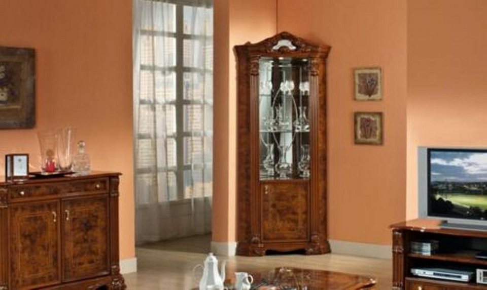 Jvmoebel Glasvitrine Eckvitrine Vitrine Schrank Klassische Vitrinen Eck