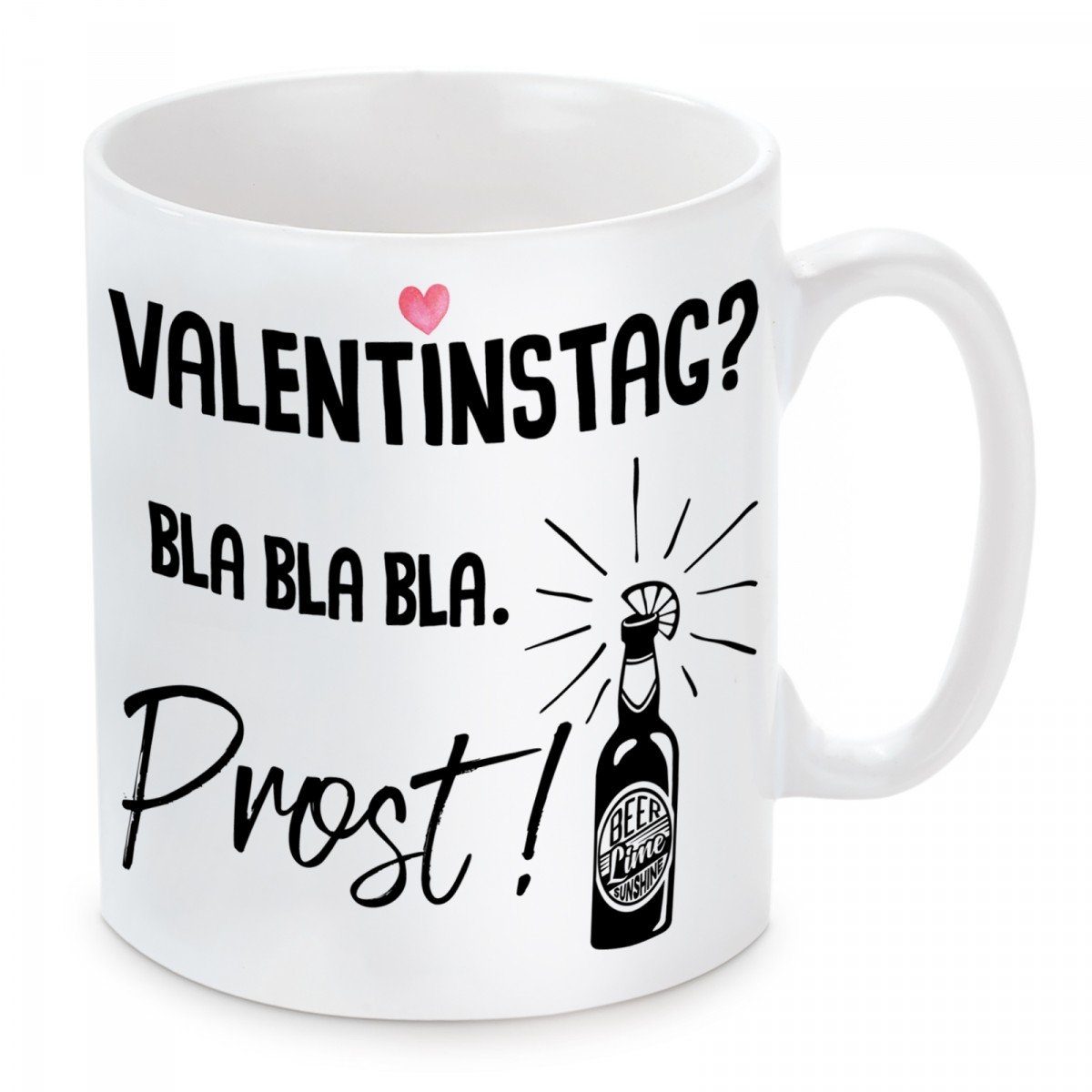 Herzbotschaft Tasse Kaffeebecher Mit Motiv Valentinstag Bla Bla Bla